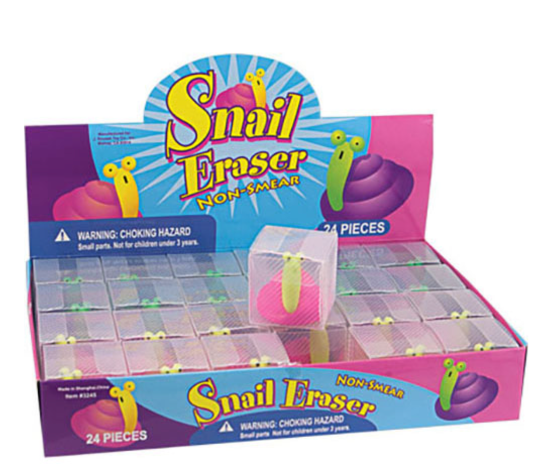 Snail Eraser Pencil Holder (24 per unit), #3245 (F-29) – StudentSupply.com